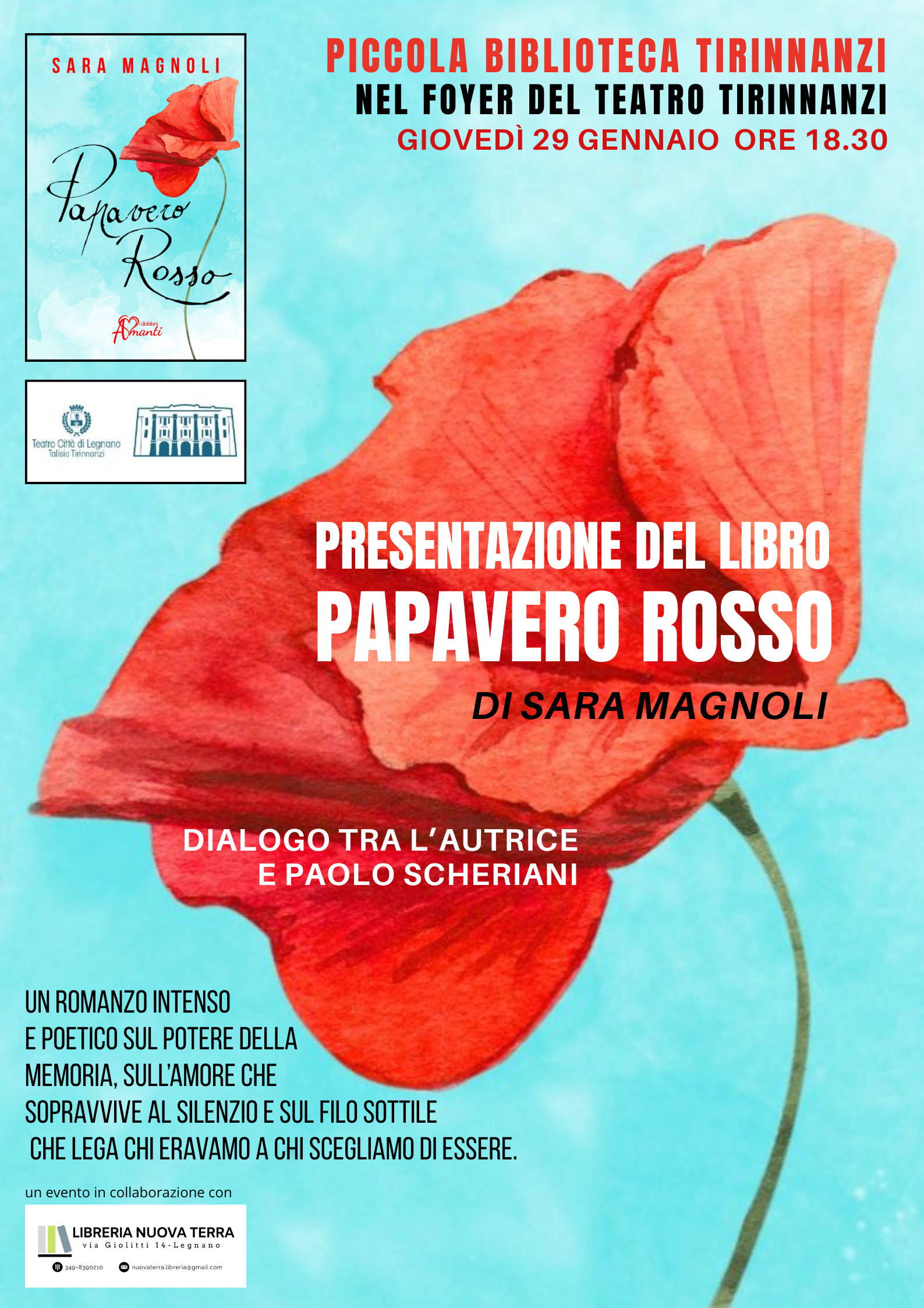 Il "Papavero Rosso" di Sara Magno al Teatro Tirinnanzi di Legnano ...